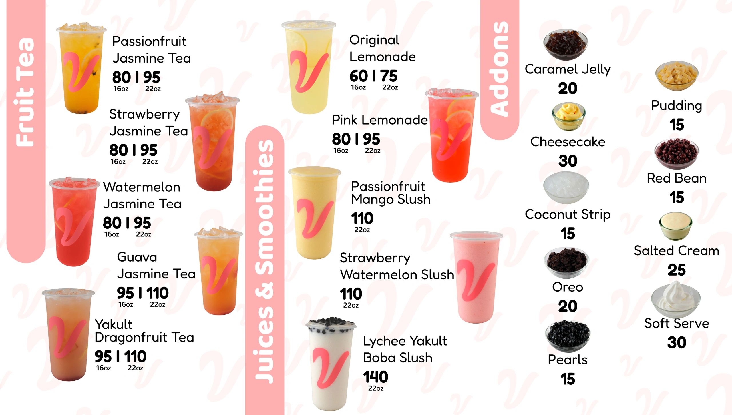 Menu Velvet Milk Tea Donuts Menu Velvet Milk Tea Donuts